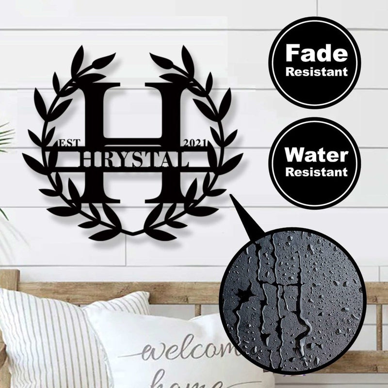 Personalized Iron Last Name Monogram Metal Sign Custom by Yourself ...