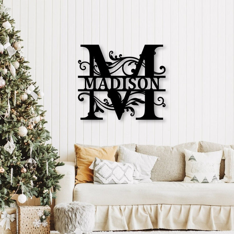 Personalized Metal Initial Name Signs,Family Name Sign,Custom Last Name ...